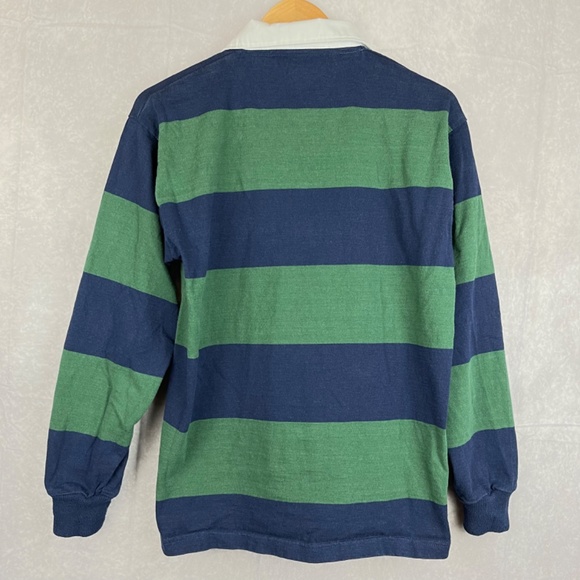 Barbarian | Shirts | Barbarian Casual Green Blue Striped Rugby Shirt ...